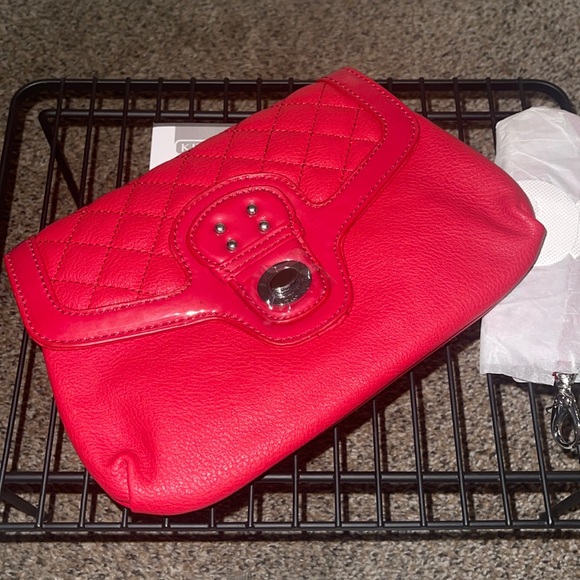 Grace Adele | Bags | Grace Adele Shoulder Bag Clutch Pink Flat Purse ...